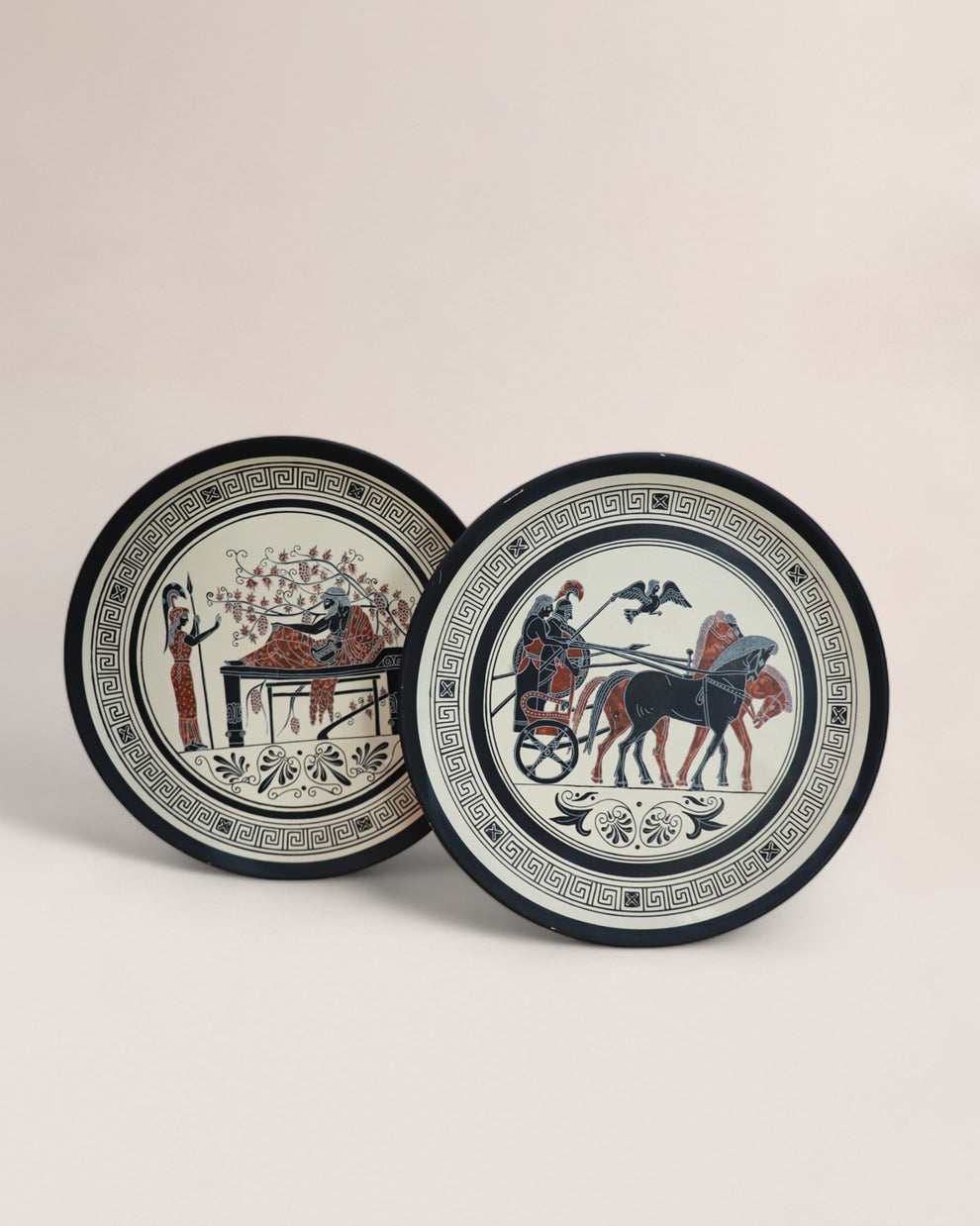 Pair of Vintage Decorative Plates - Ancient Greek Replicas – Vintage Vita